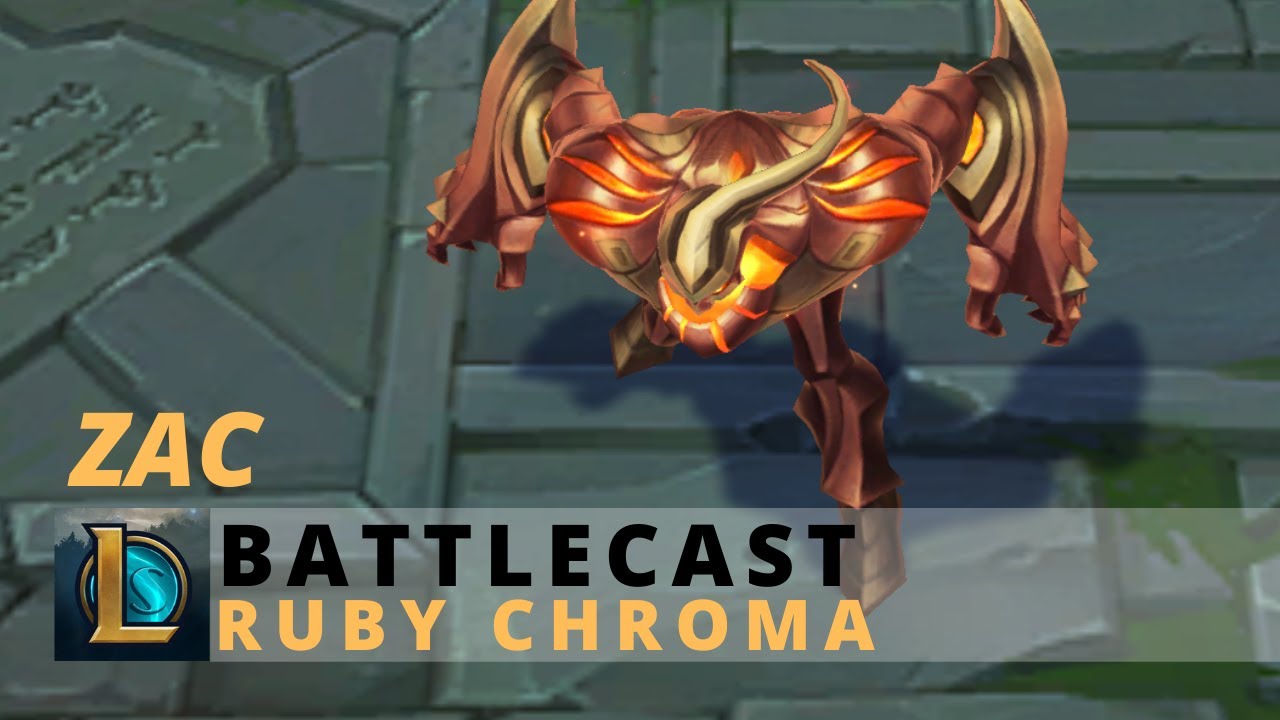 Battlecast Zac Ruby Chroma - League Of Legends - YouTube