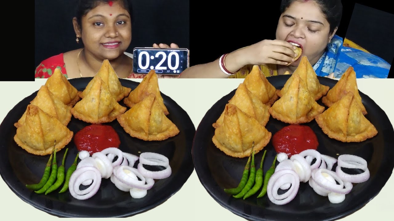 SAMOSA EATING CHALLENGE || STREET FOOD || BENGALI EATING SHOW || food ...