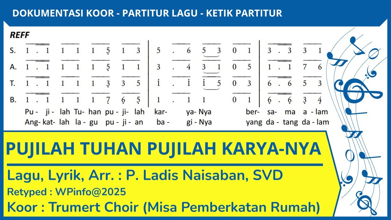 Pujilah Tuhan Pujilah Karyanya Lagu Misa Populer Karya Ladis