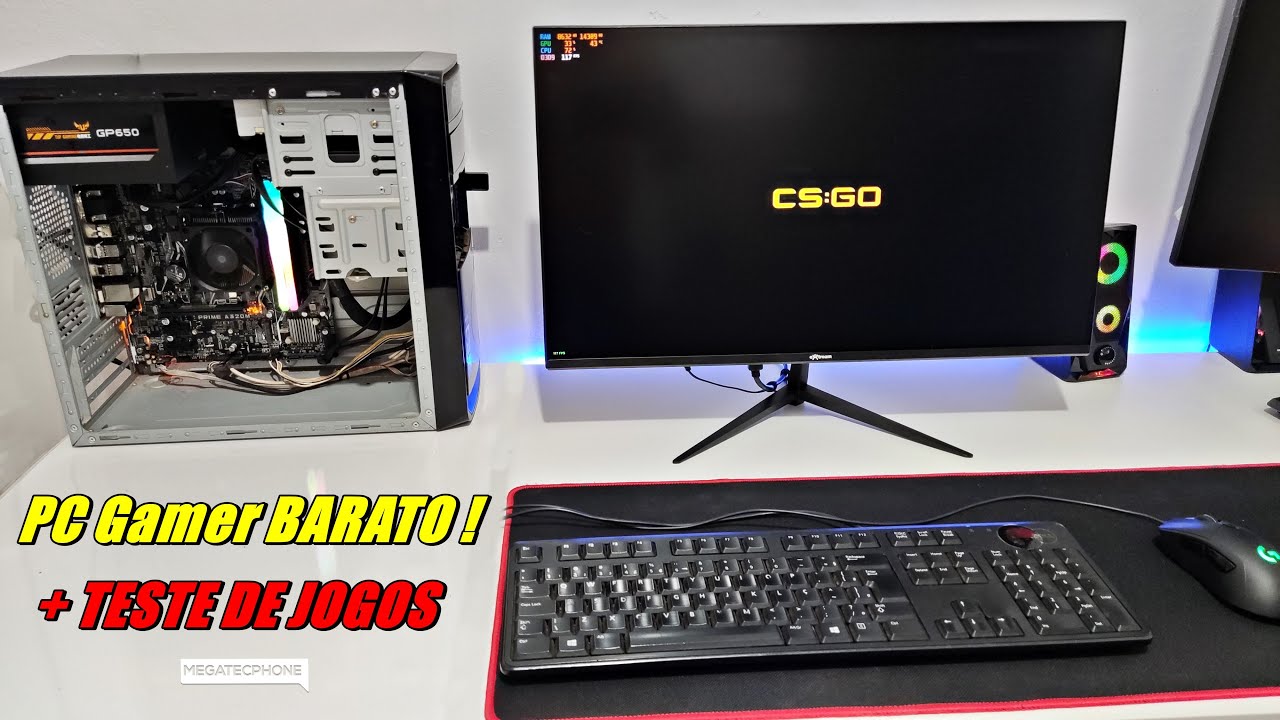 Montei um PC Gamer BARATO de R$ 1.000, PRA CS GO, GTA V... ETC... AM4 e ...