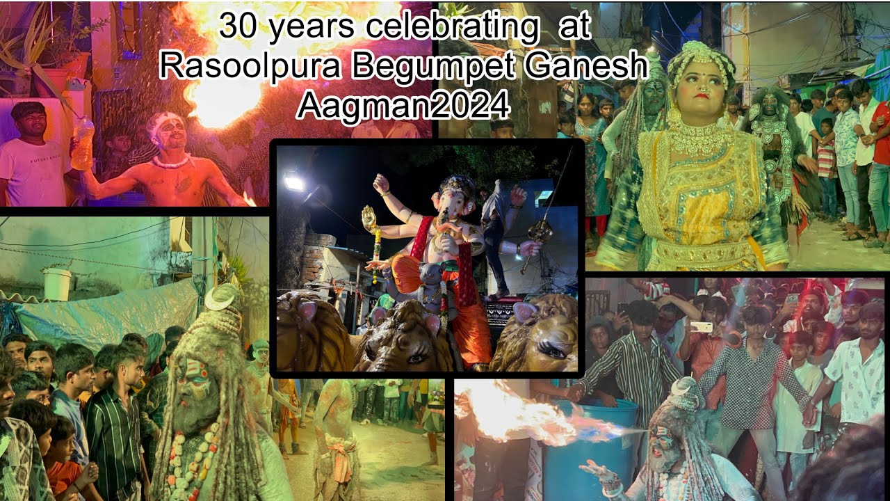 30 years celebrating at Rasoolpura Begumpet Ganesh Aagman 2024🔱 ️# ...