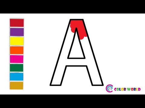 Learn Alphabet a to z with Words | Coloring Alphabet for Kids / Color ...