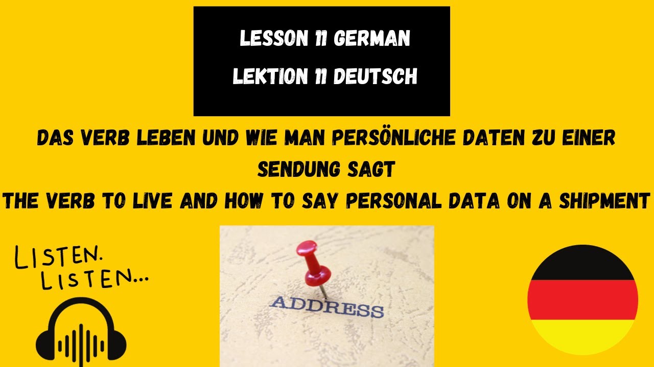das Verb leben und wie man persönliche Daten zu einer Sendung sagt ...