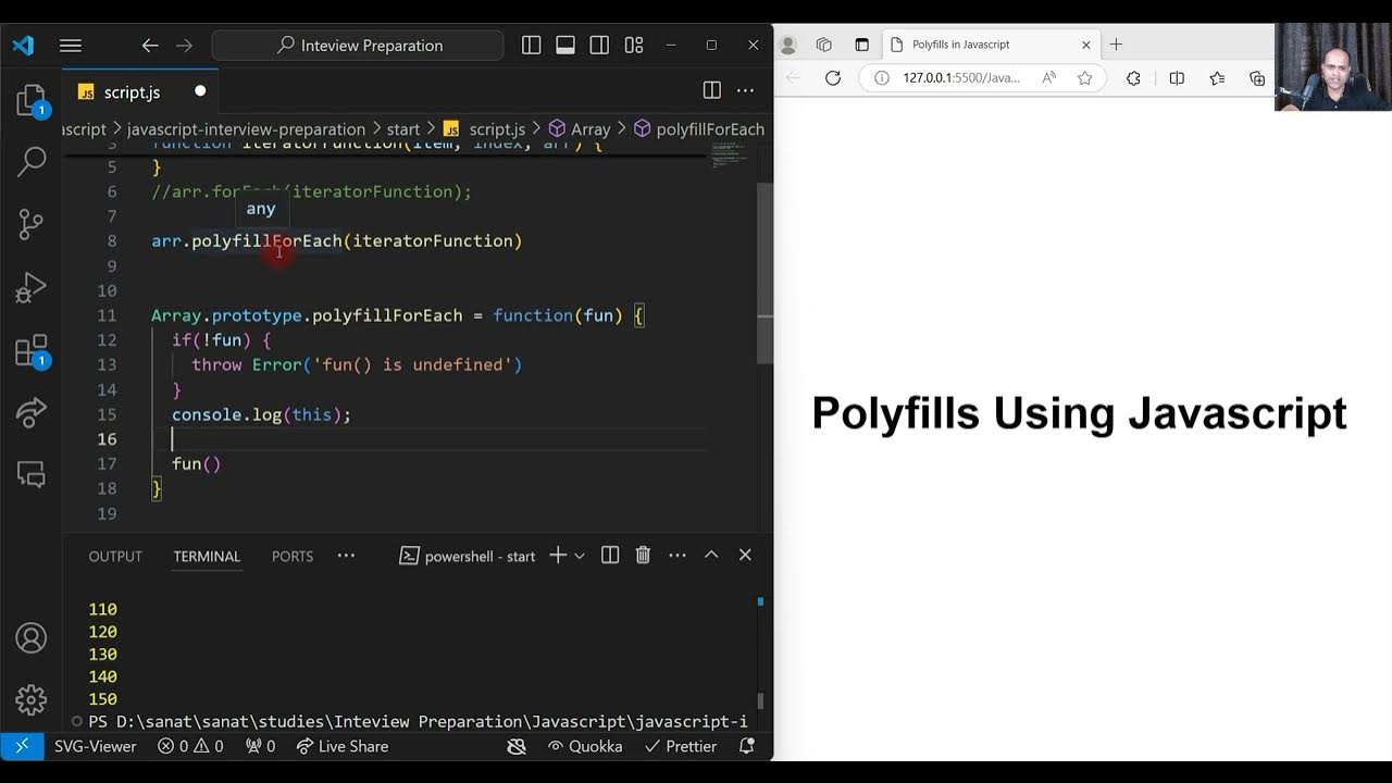 Polyfill of ForEach | Javascript Interview Questions - YouTube