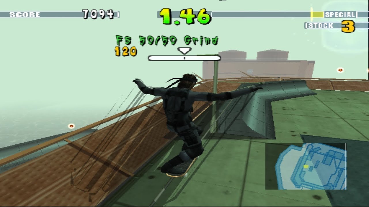 Evolution Skateboarding - Solid Snake (Metal Gear Solid) PS2 Gameplay ...
