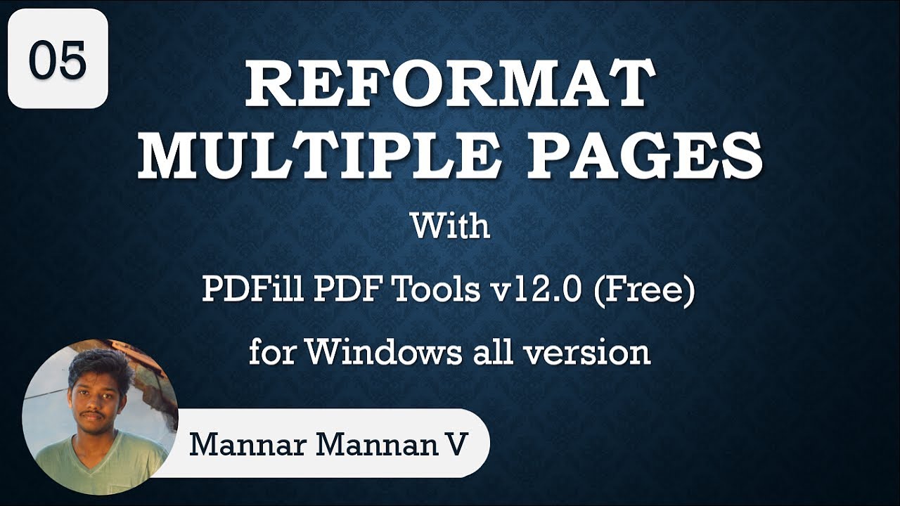 05. Reformat Multiple Pages with PDFill PDF Tools - YouTube