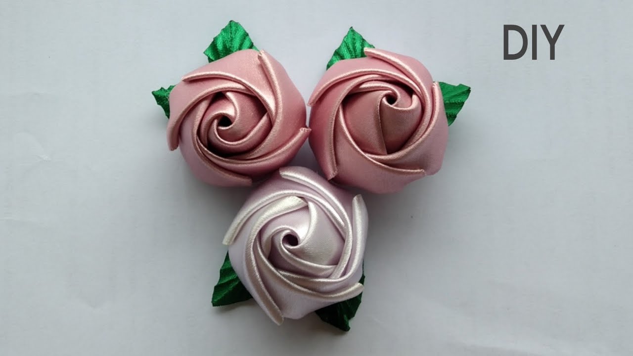 DIY - Adorable Ribbon flowers | Trending beautiful ribbon rose | Easy ...
