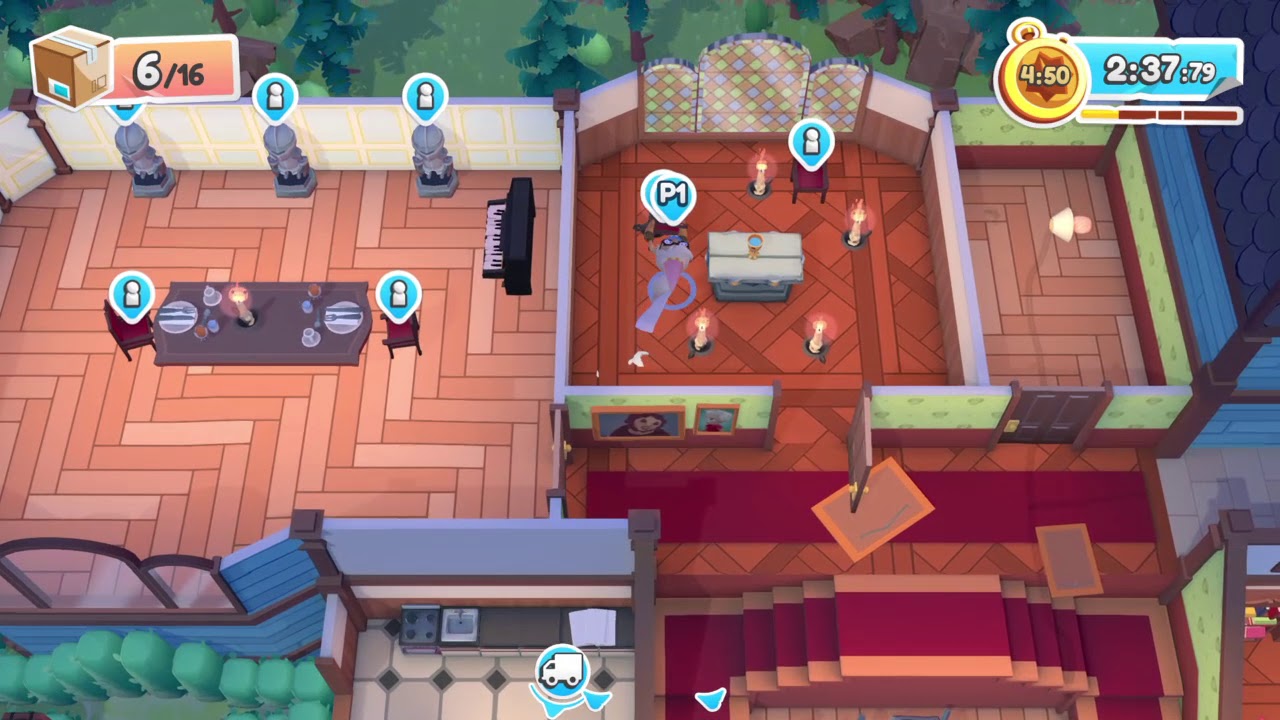 Moving Out #12 恐怖莊園 Dread Manor │ 金牌 (*有腳嘅櫈仔) Gold Medal Walkthrough - YouTube