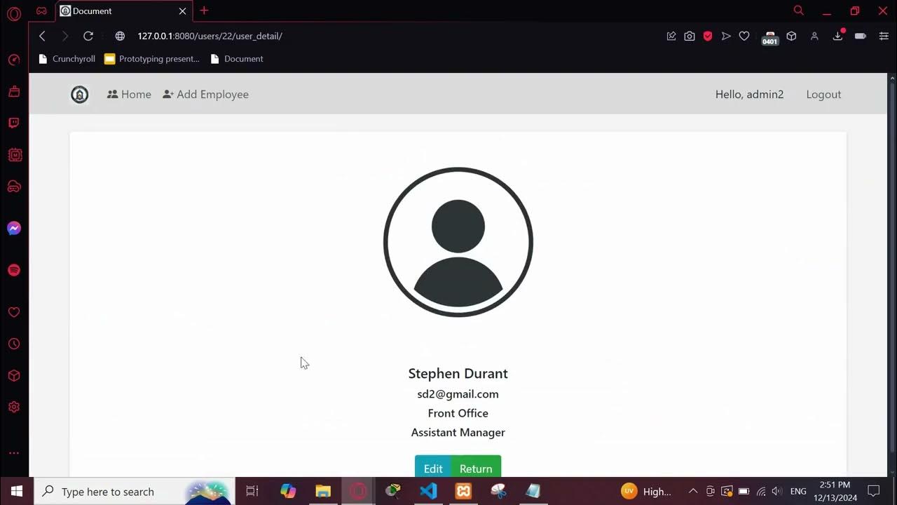 A Simple Employee Management System built with Django, Bootstrap, and ...