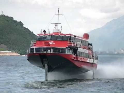 Boeing 929 Jetfoil turning , 120fps Slow Motion Video - YouTube