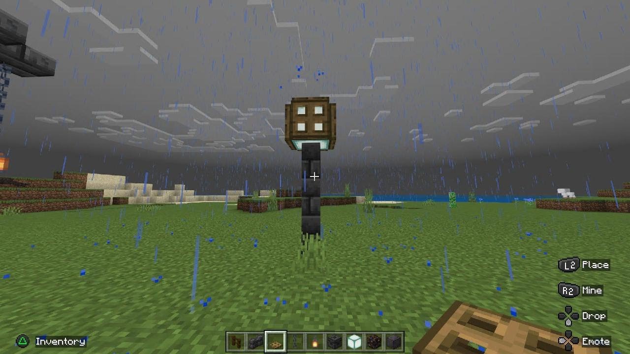 Minecraft_ how to build a modern lamp post 2.0 - YouTube