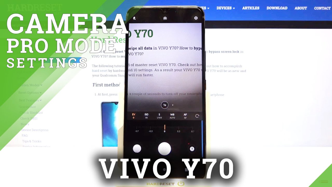 How to Use Camera Pro Mode in VIVO Y70 - YouTube