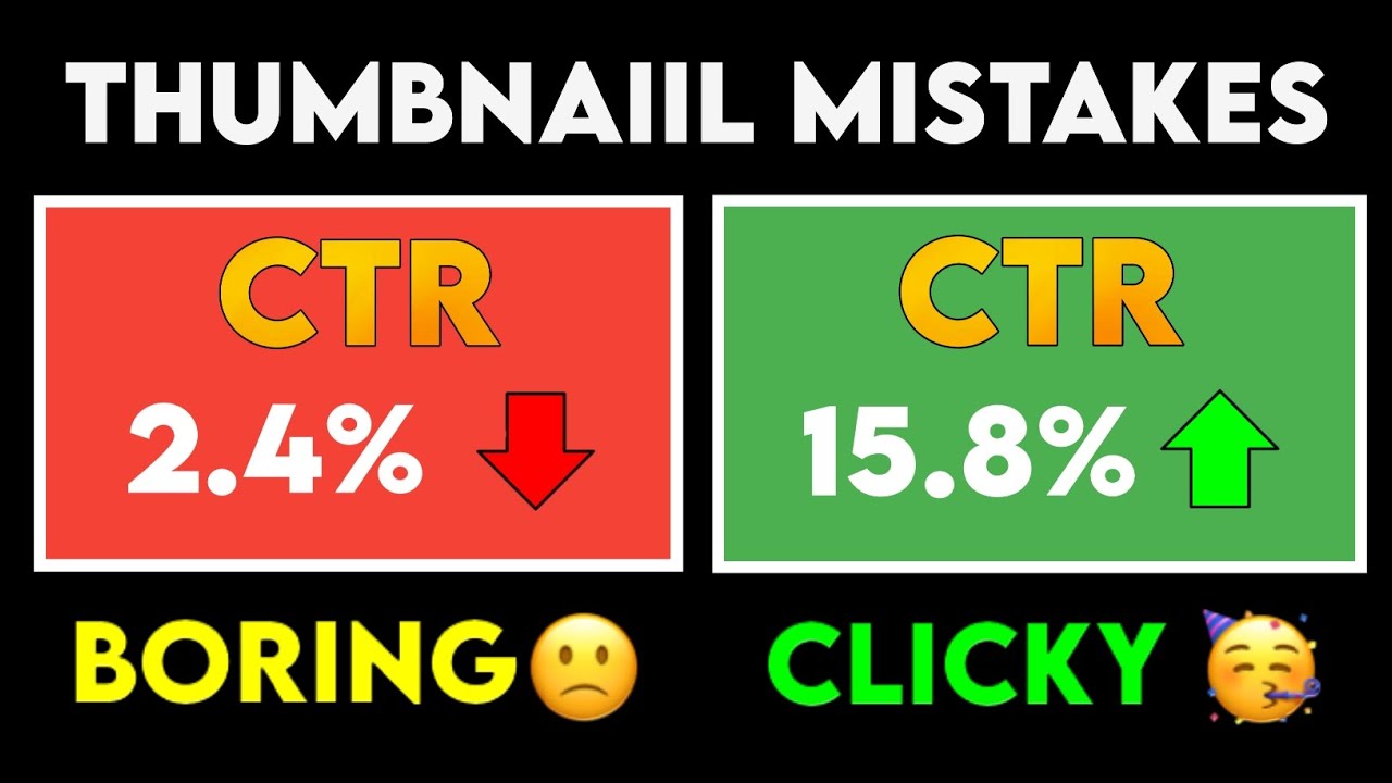 Avoid These Mistake in Your Thumbnail | low ctr - YouTube