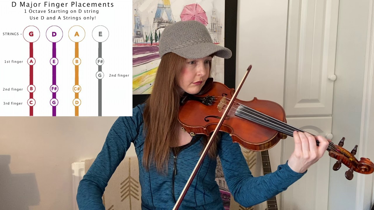 D Major Scale 1 Octave | Violin - YouTube