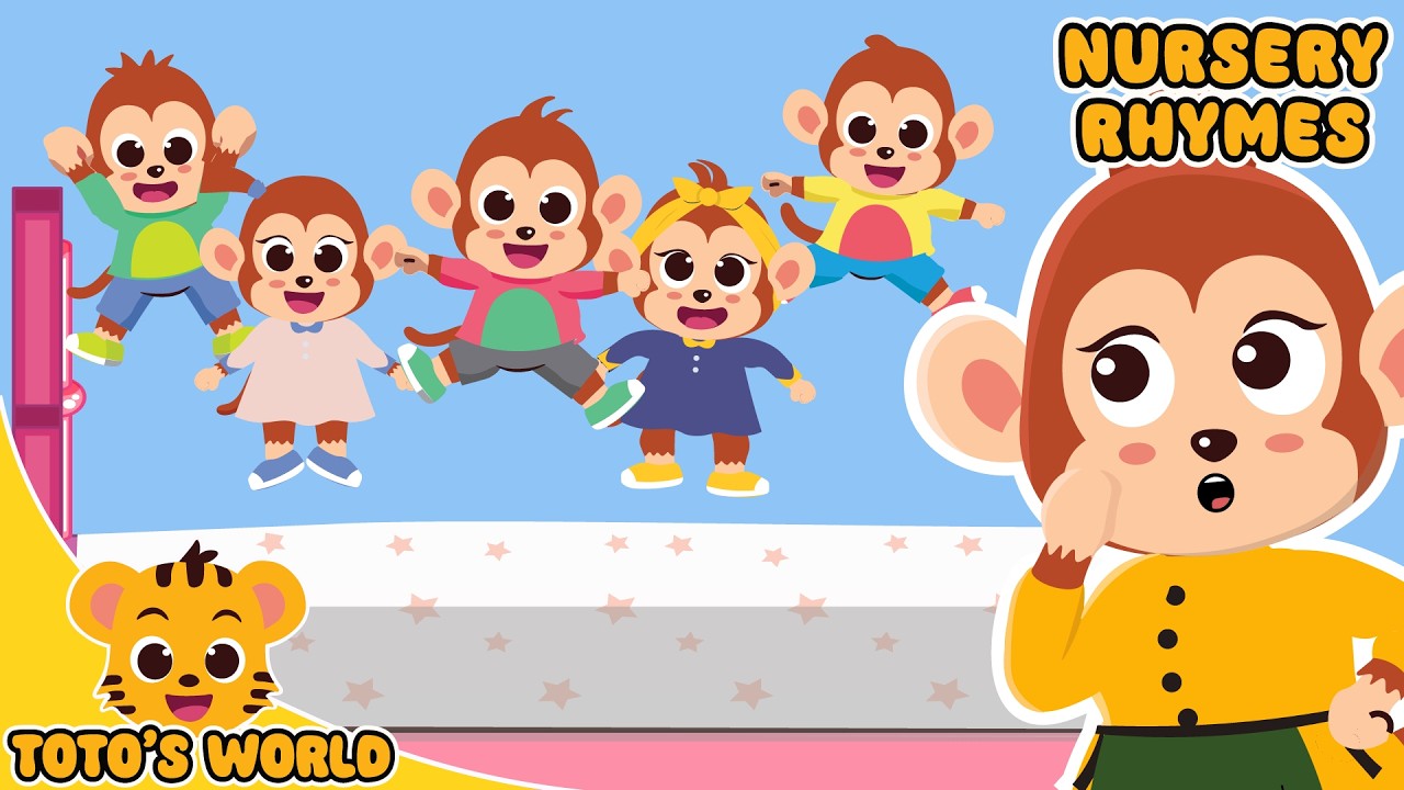 🐵 Five Little Monkeys + more | Nursery Rhymes | Kids Songs - YouTube
