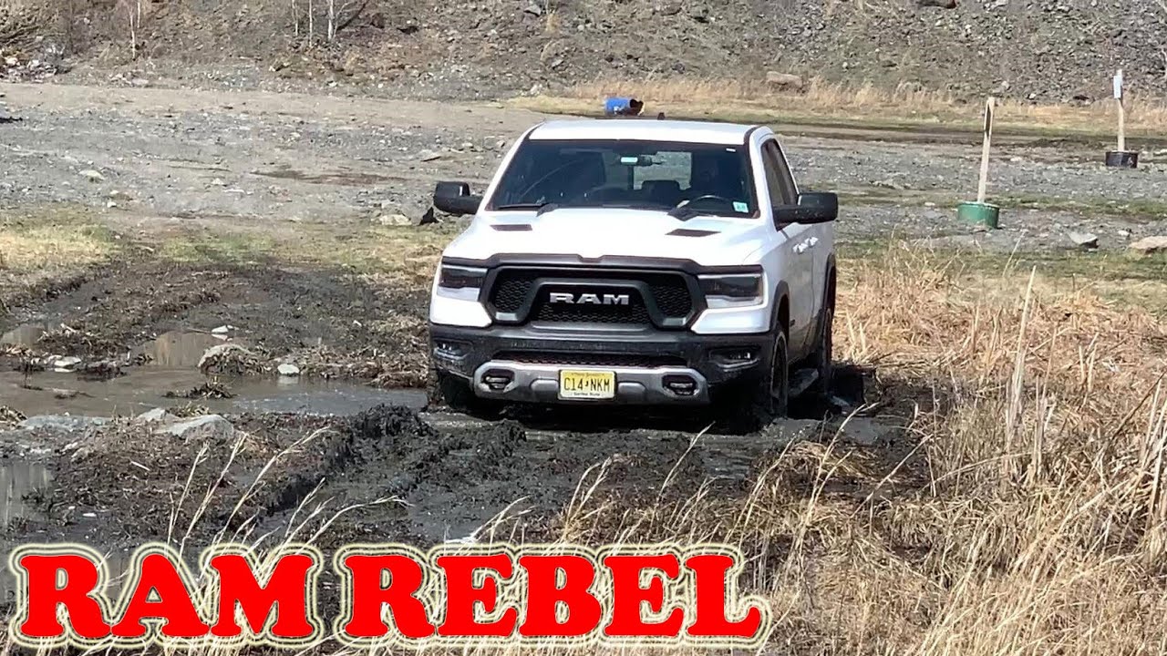 2020 Ram 1500 Rebel Off Road Mudding Rock Crawling up Rolling Rock Hill ...