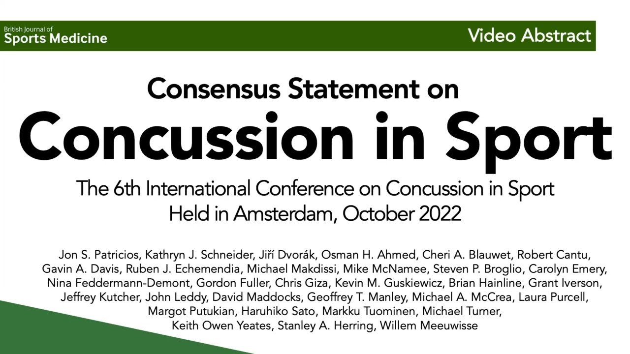 Consensus statement on concussion in sport: the 6th International ...