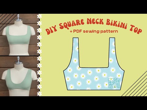 DIY Square Neck Bikini Top (Reversible) | Heidi Top | Edgewater Avenue