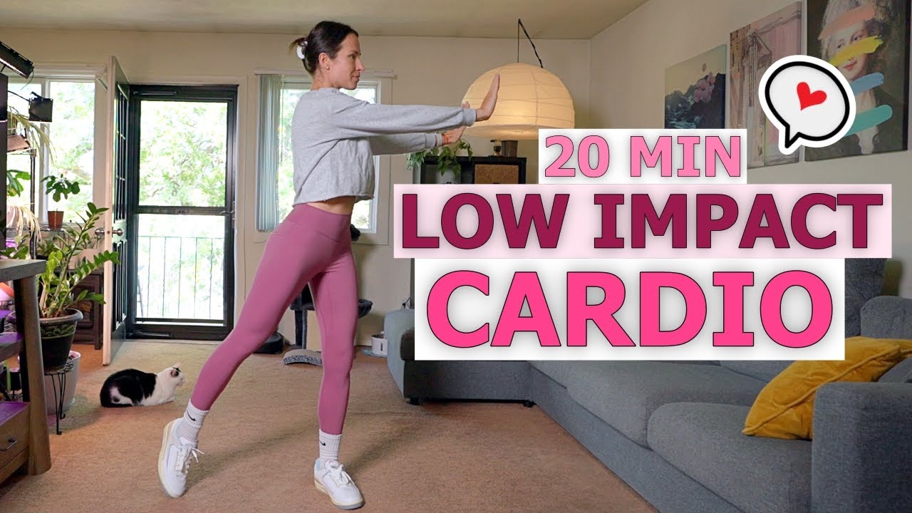 20 MIN LOW IMPACT CARDIO WORKOUT | At Home, No Jumping - KNEE FRIENDLY ...