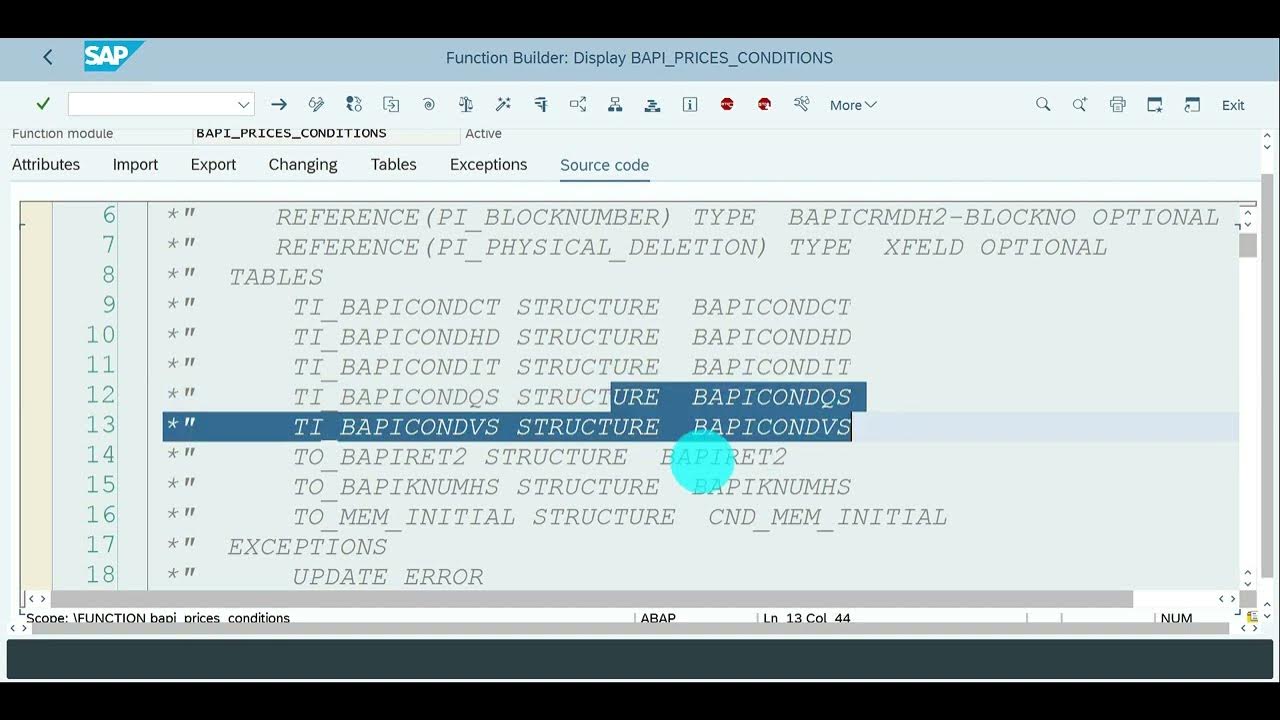 Video 1: BS - SD Pricing and Condition Changes using BAPI - YouTube