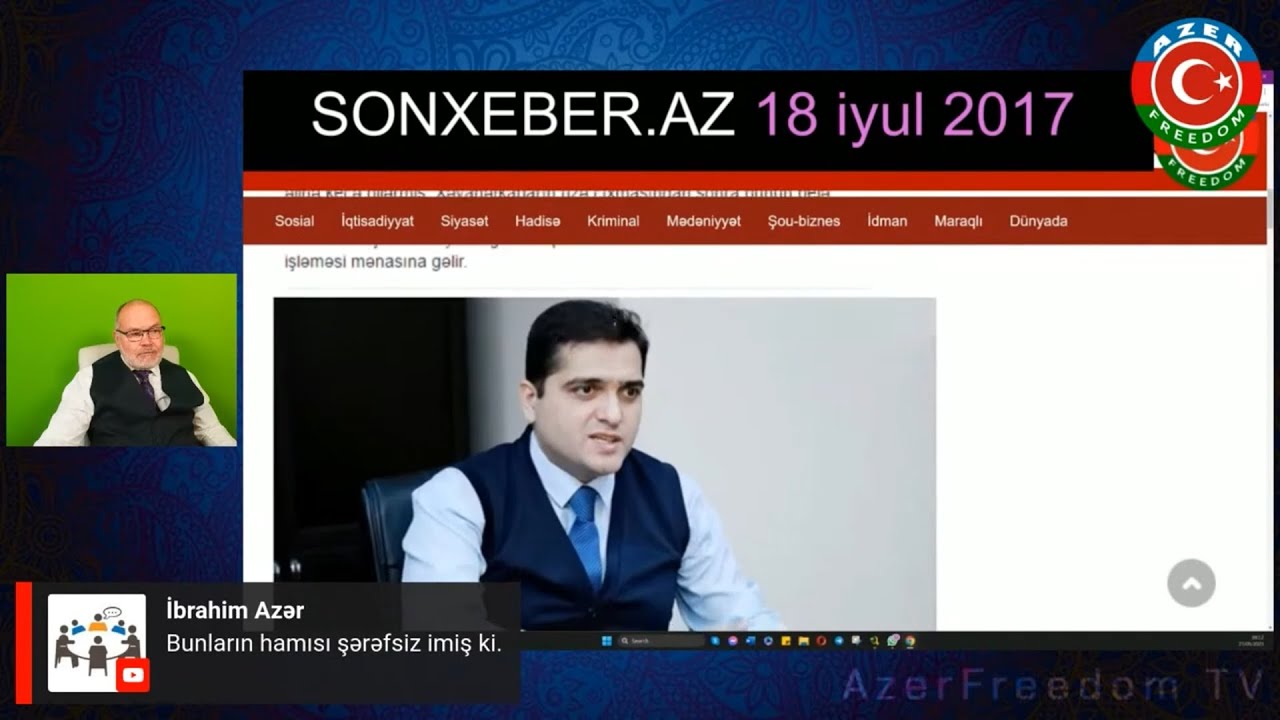 31.5.23: Elxan Şahinoğlu 2017 ci ildə Tərtər işi barəsində hansı ...