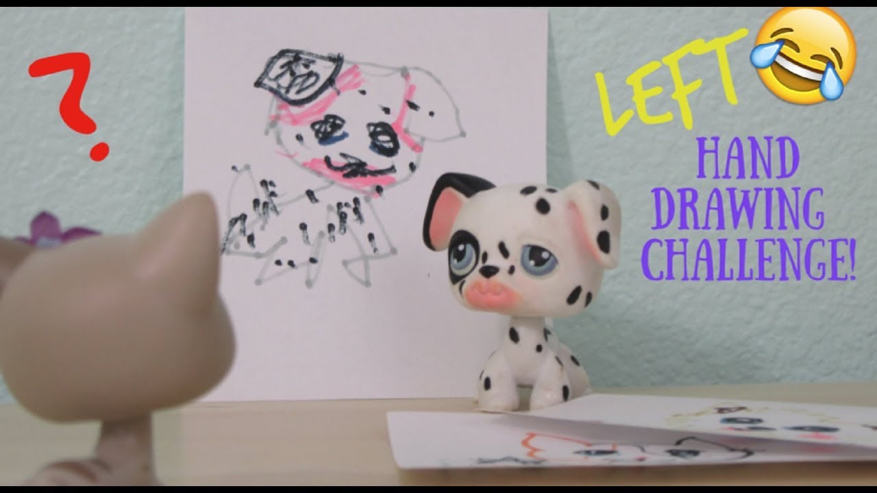 LPS Left Hand Drawing Challenge! - YouTube