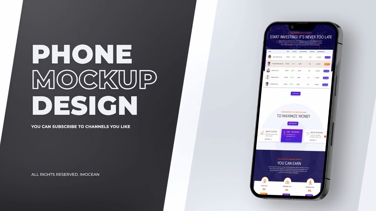 Mobile Phone Screen Mockup Video - After Effects Template - YouTube