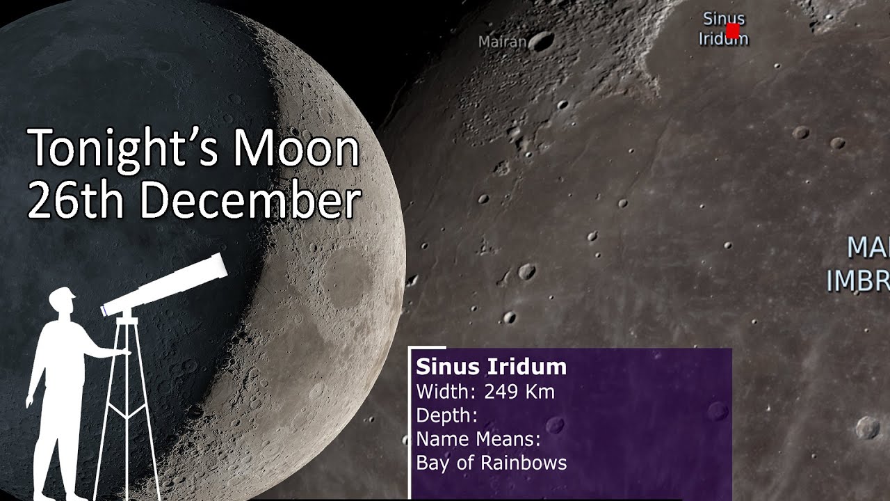 A look at tonight's moon - what is new to see? December 26th 2020 - YouTube