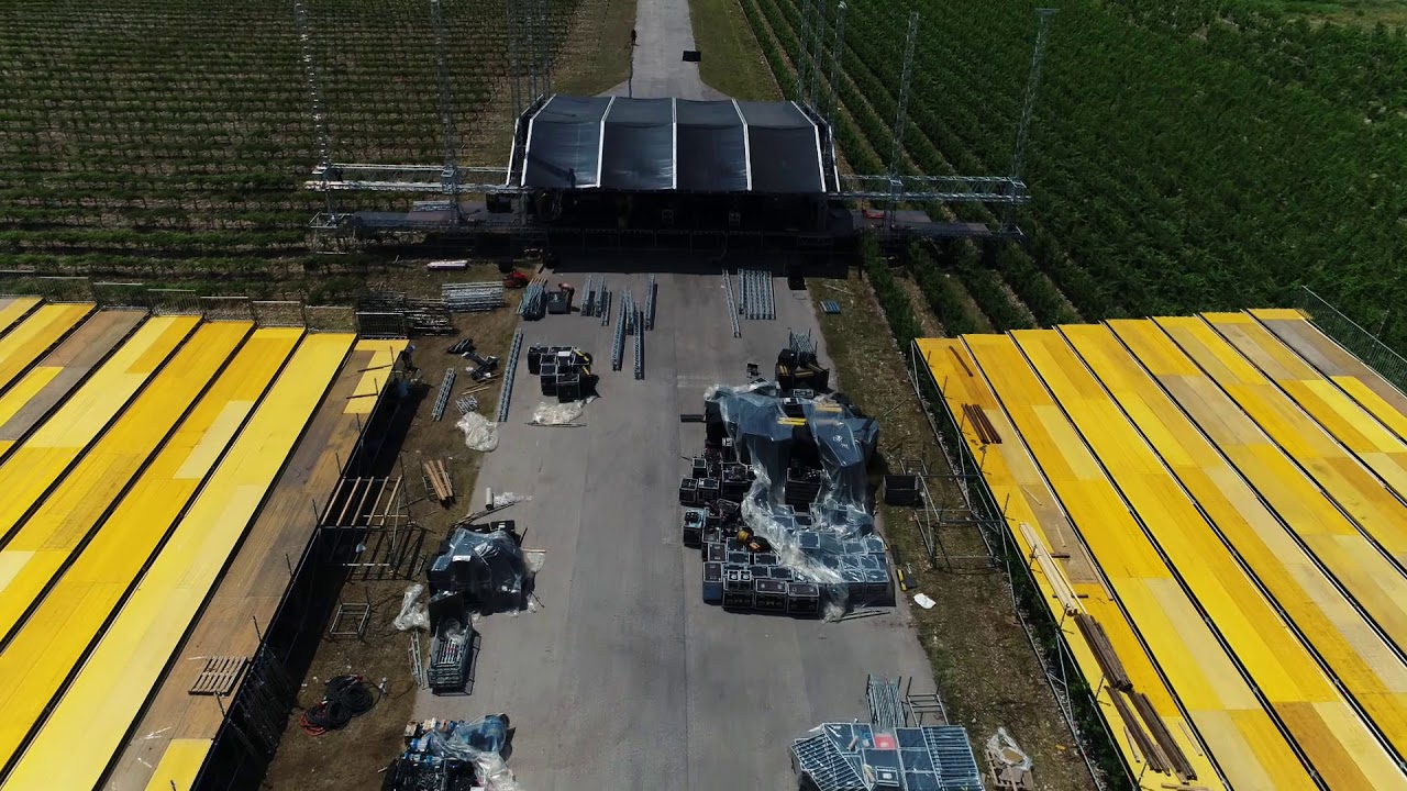 Podgorica Plantaze Pripreme za koncert Gorane Bregovica KADROVI DRON ...