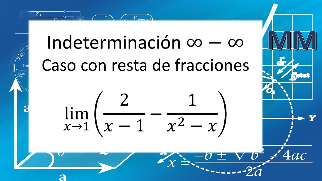 Indeterminación infinito menos infinito - caso con resta de fracciones ...