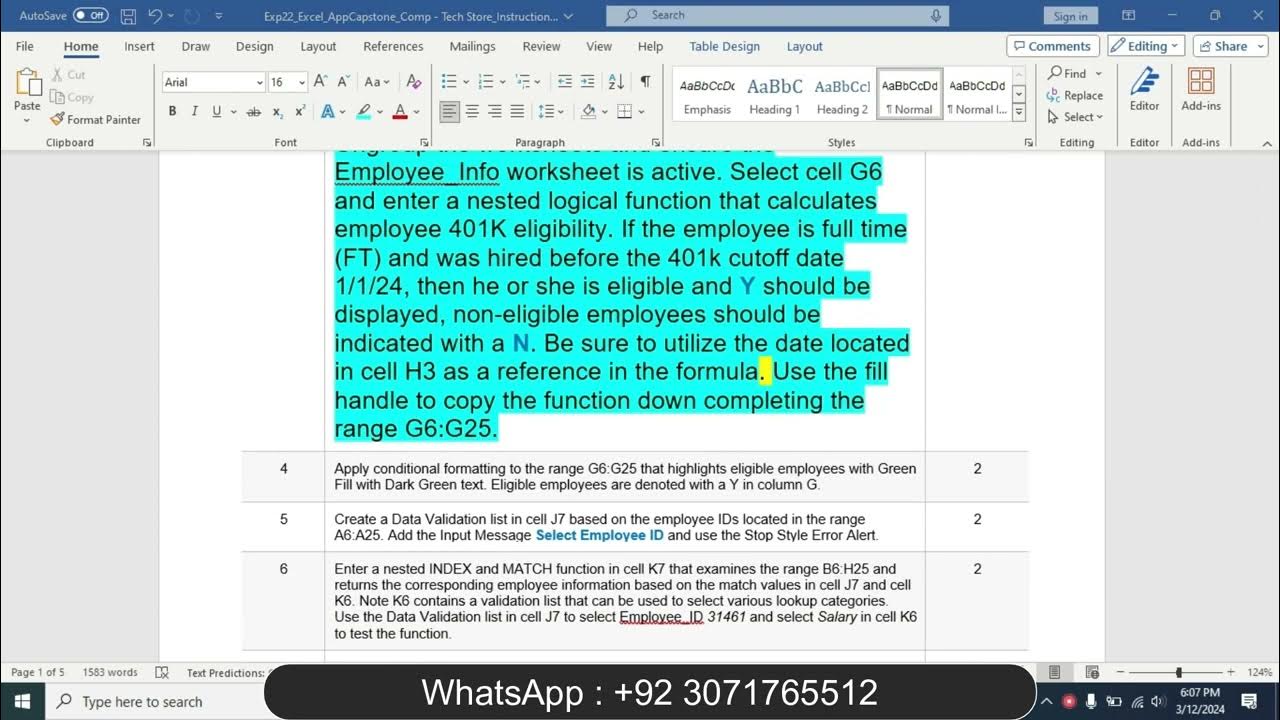 Exp22_Excel_AppCapstone_Comp - Tech Storetech|exp22 excel appcapstone comp tech storetech - YouTube