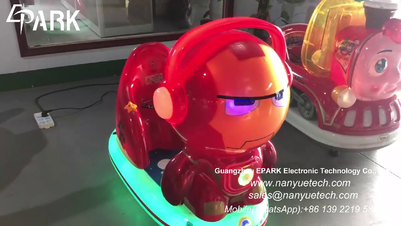 EPARK MP5 Iron Man , plastic rocking coin operated FEC kids ride钢铁侠 ...