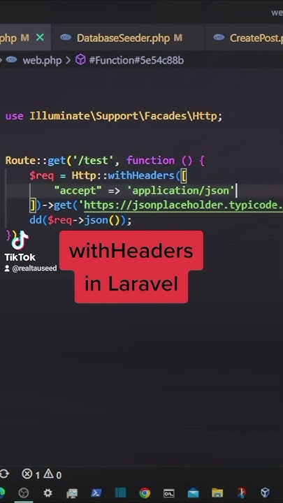 withHeaders in Laravel #laravel #webdevelopment #development #tricks #tips #laraveldevelopment ...
