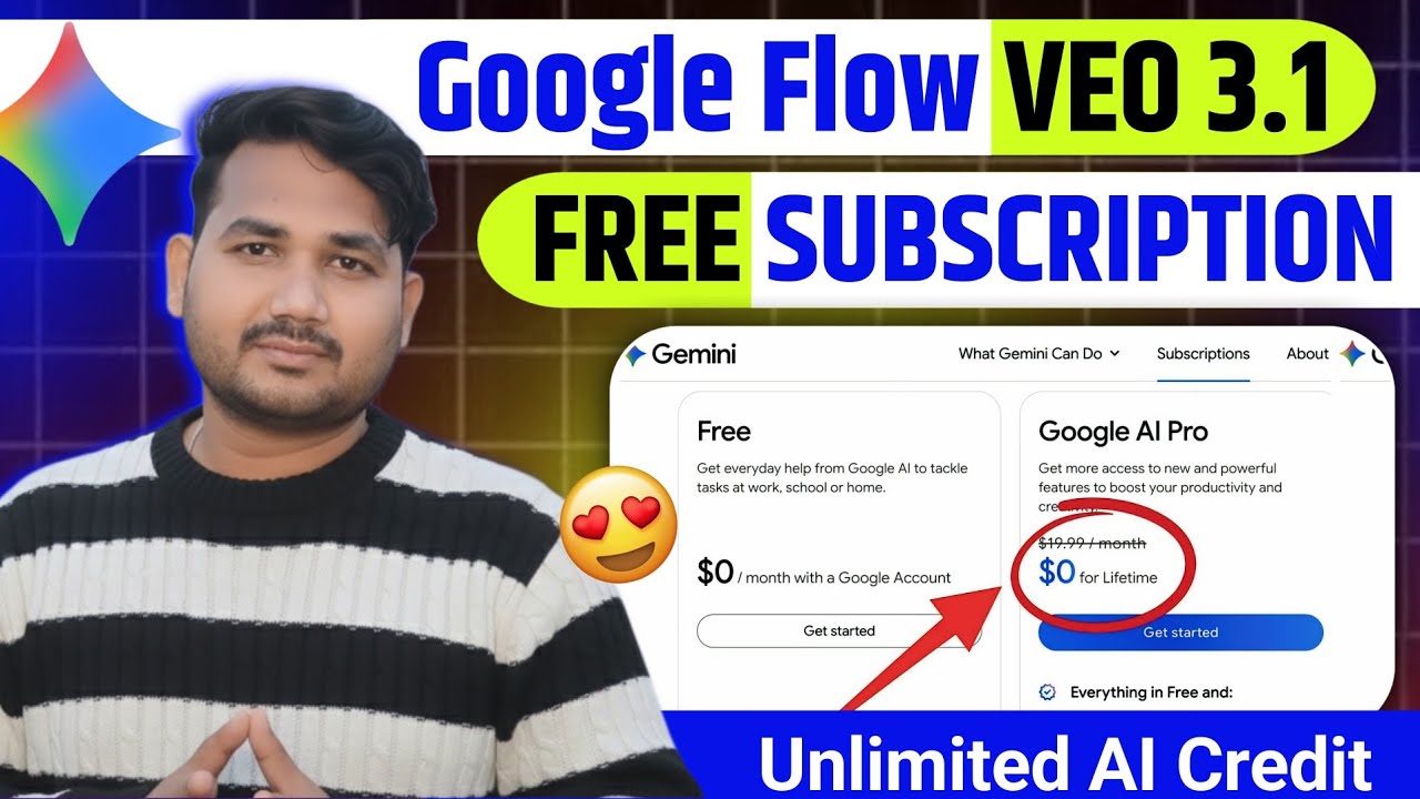 🔥Google Flow FREE Subscription | Unlimited Credits से बनाएं Unlimited ...