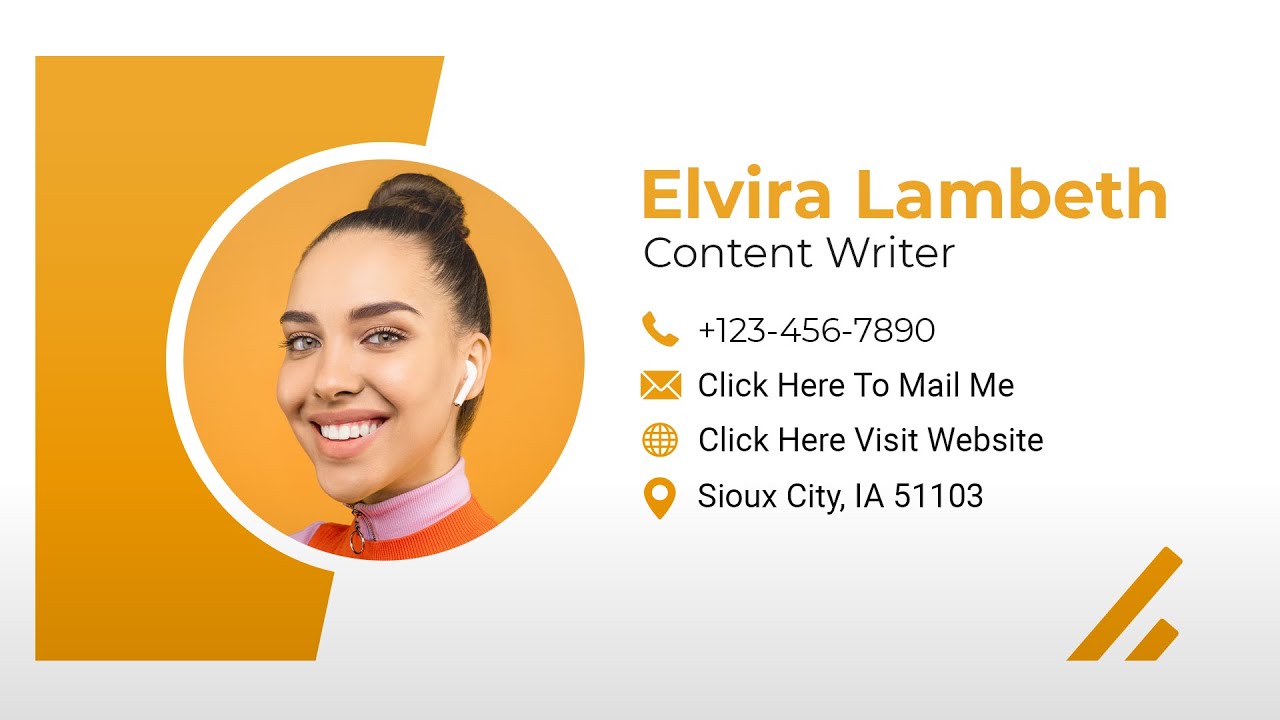 Create Professional Email Signature Design in Adobe Photoshop 2022 ...