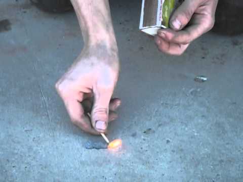 Space Shuttle SRB Rocket Fuel Sample - YouTube