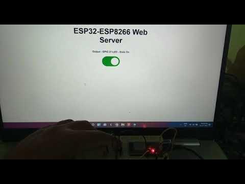 Control ESP32 ESP8266 GPIO using Web Server and push Button - YouTube