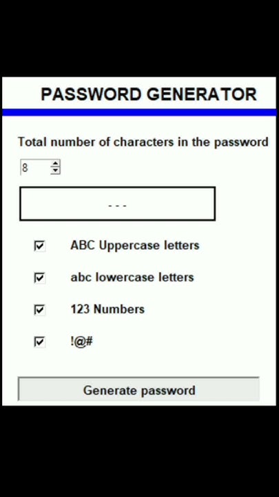 password generator #shorts #codinglife #java #programming #coding #animation #css # ...