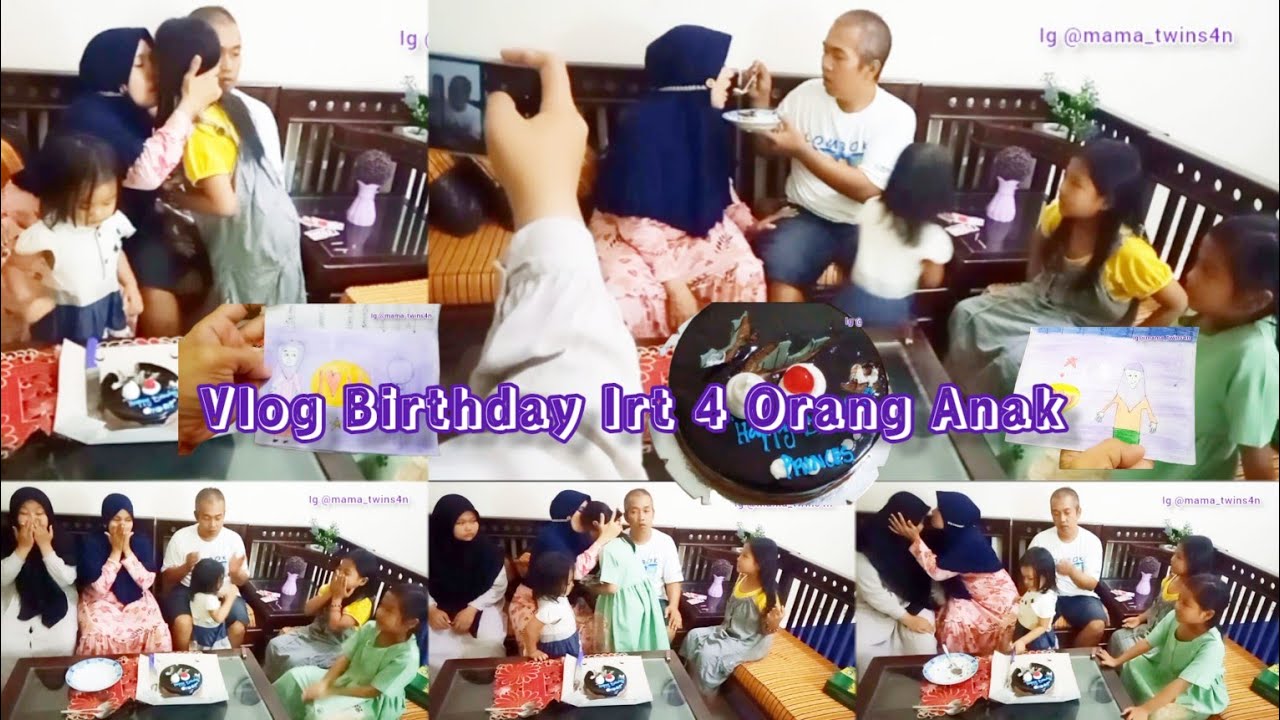 Vlog Irt 4 Orang Anak || Momen Ulang Tahun Mama Twins || Birthday Vlog ...