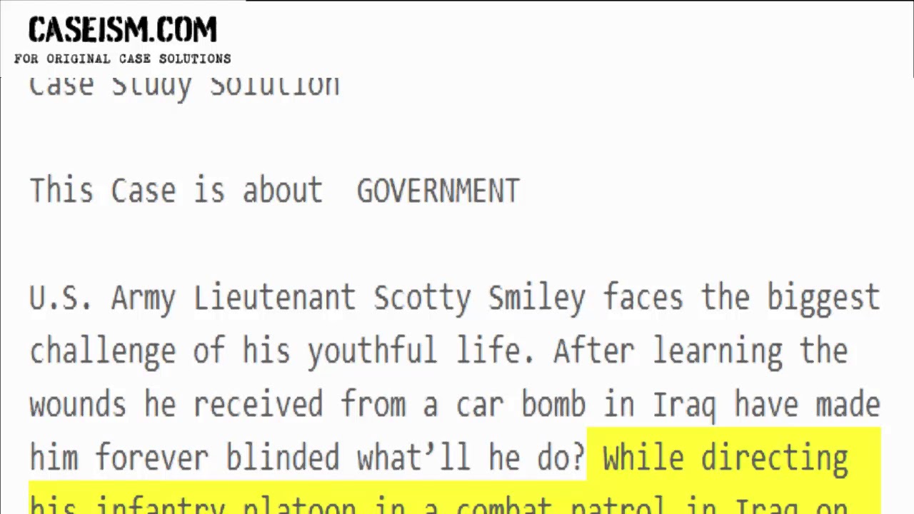 Scotty Smiley Case Study Help - Caseism.com - YouTube