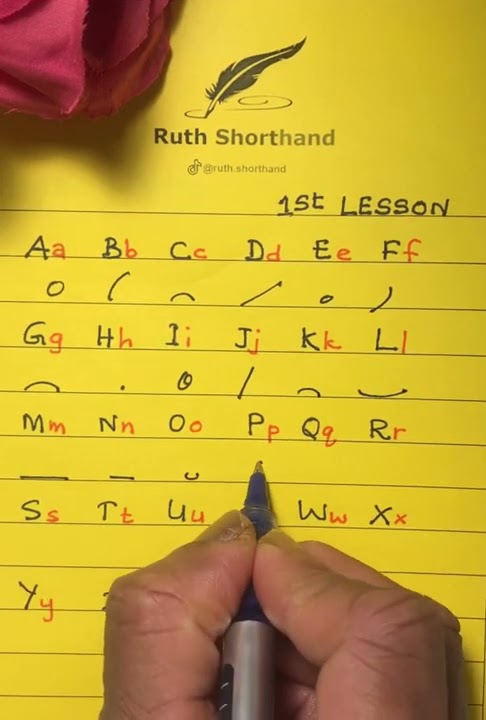 Gregg Shorthand - English Alphabet - YouTube