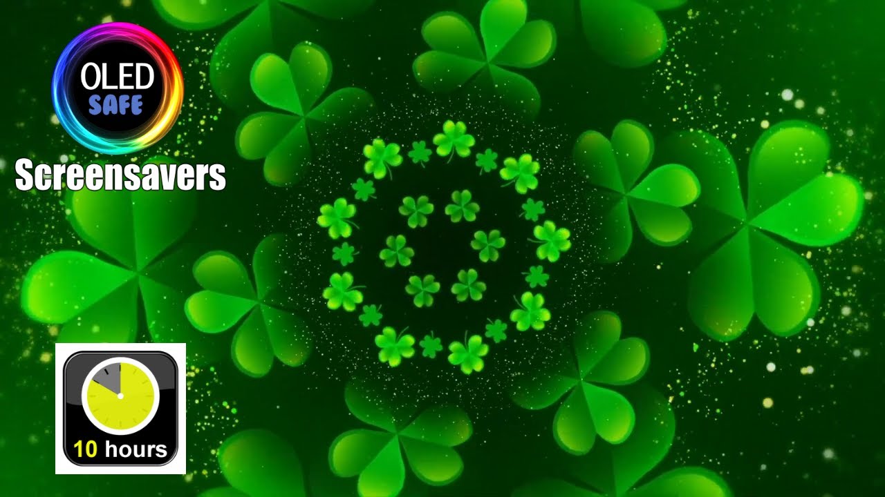 St Patricks Day Screensaver - Shamrock - Abstract - 10 Hours - Full HD ...