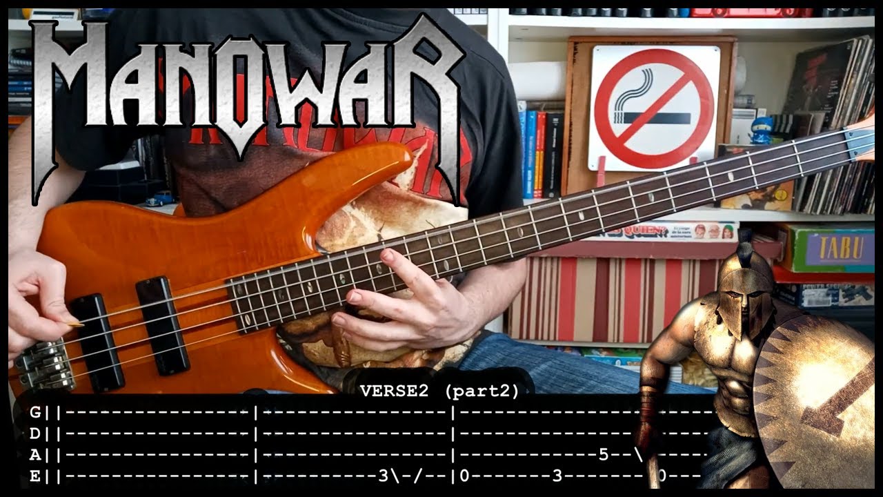 MANOWAR - Metal warriors ⚔️ (BASS cover with TABS) [lyrics + PDF] - YouTube