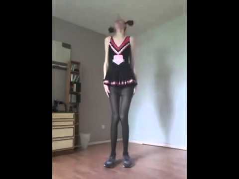 White tall dude dancing cheerleader by omi