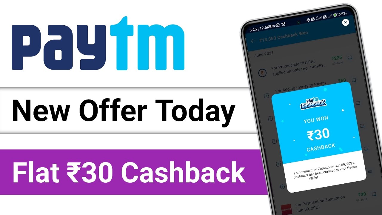 Paytm New Offer Today | Flat ₹30 Cashback | Paytm Offer Today - YouTube
