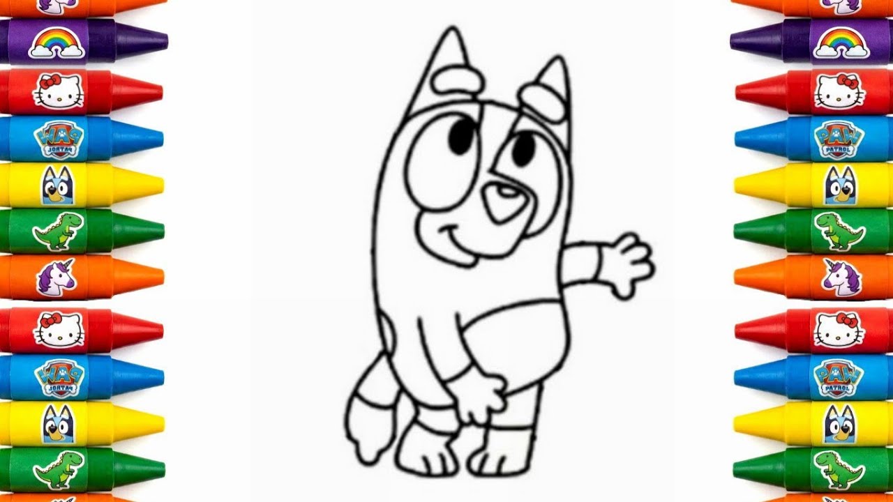 Bluey Creative Drawing | Coloring Fun for Kids 🎨🐶 - YouTube