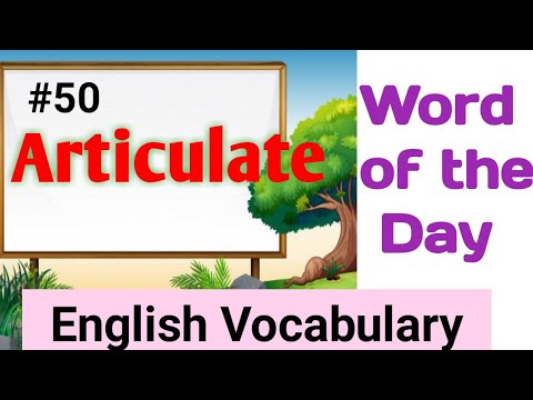 Articulate Meaning in Hindi & English|| Word of the day -Articulate, # ...
