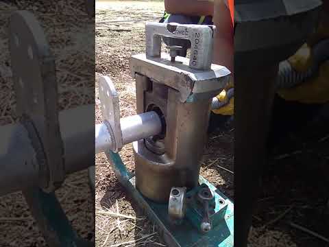 Yüksek gerilim hattı topbaşı pres