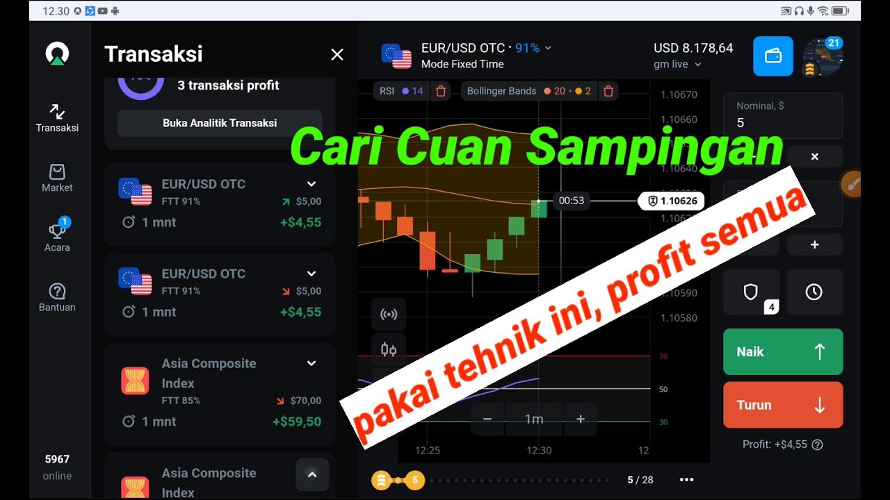 Trading Olymp trade pakai Tehnik ini profit semua tanpa loss - YouTube