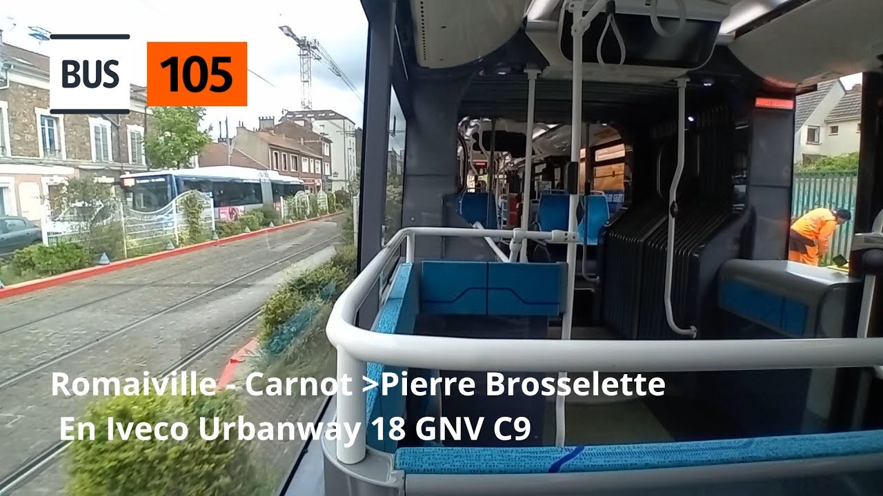 [IDF #41] RATP – Bus 105 : Carnot -- Pierre Brosselette en Iveco ...